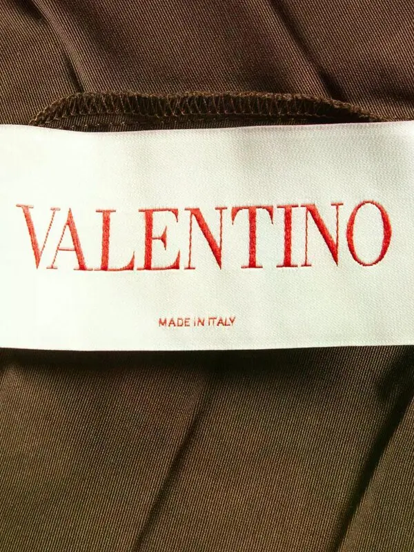 Valentino Garavani Pleated V-neck Dress
