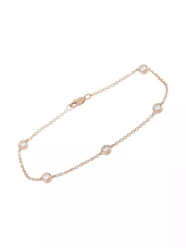 LB EXCLUSIVE 14k Rose Gold Diamond Bracelet - Pink