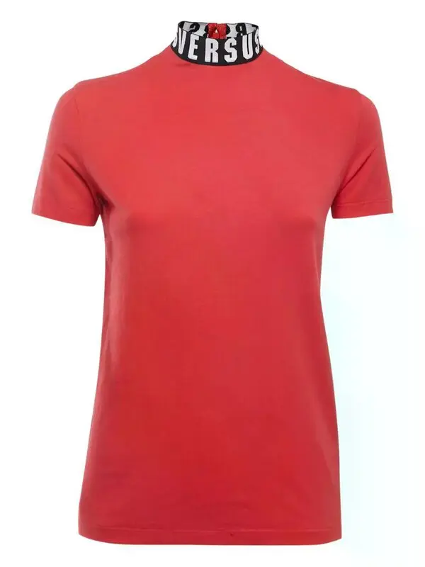 VERSUS Mock Neck Trim T-shirt