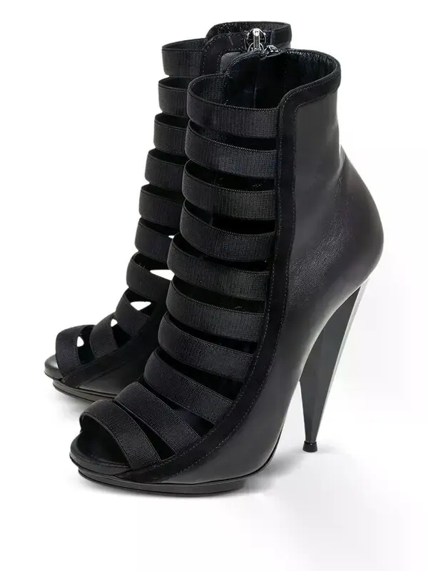 Gucci 125mm Leather Strappy Boots