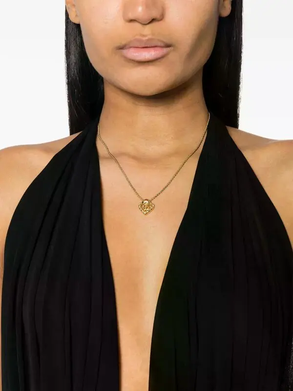 Dior 1990s Cd Heart Charm Necklace