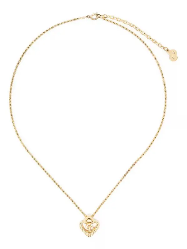 Dior 1990s Cd Heart Charm Necklace