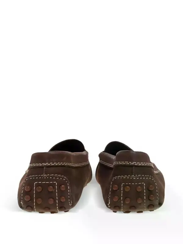 TOD'S Vintage Suede Loafers - Brown