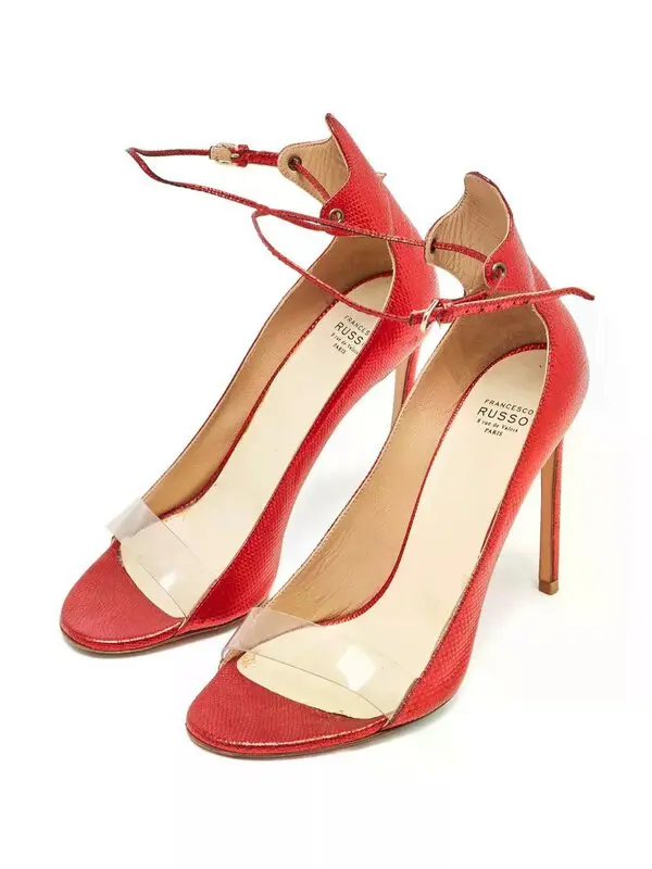 FRANCESCO RUSSO Ankle-strap Leather Pumps