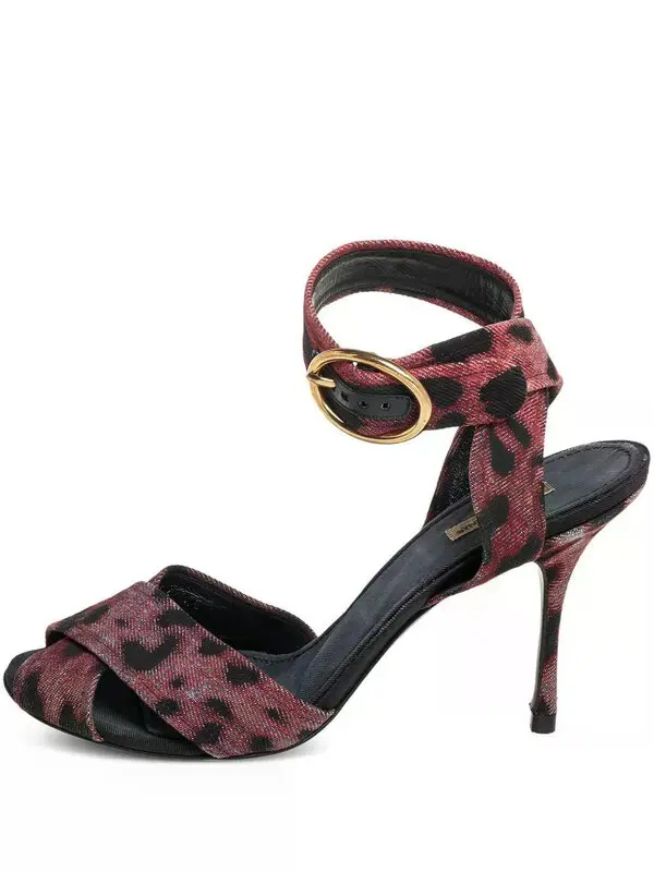 Dolce & Gabbana 100mm Leather Sandals - Red