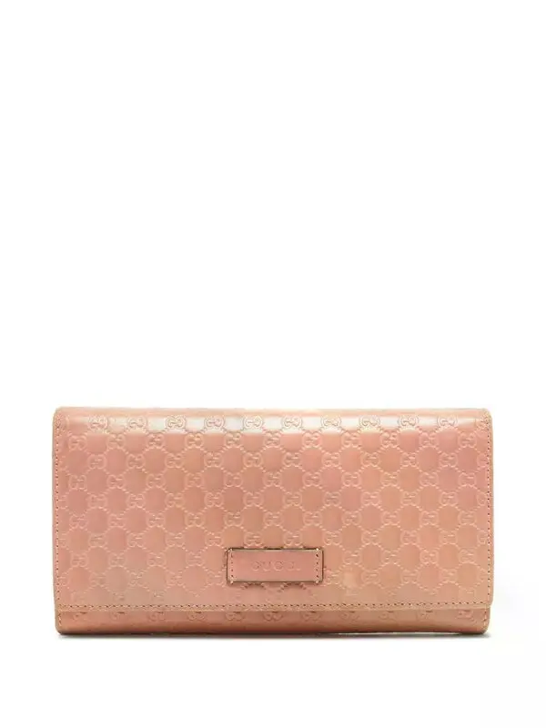 Gucci Microgucissima Leather Wallet - Pink