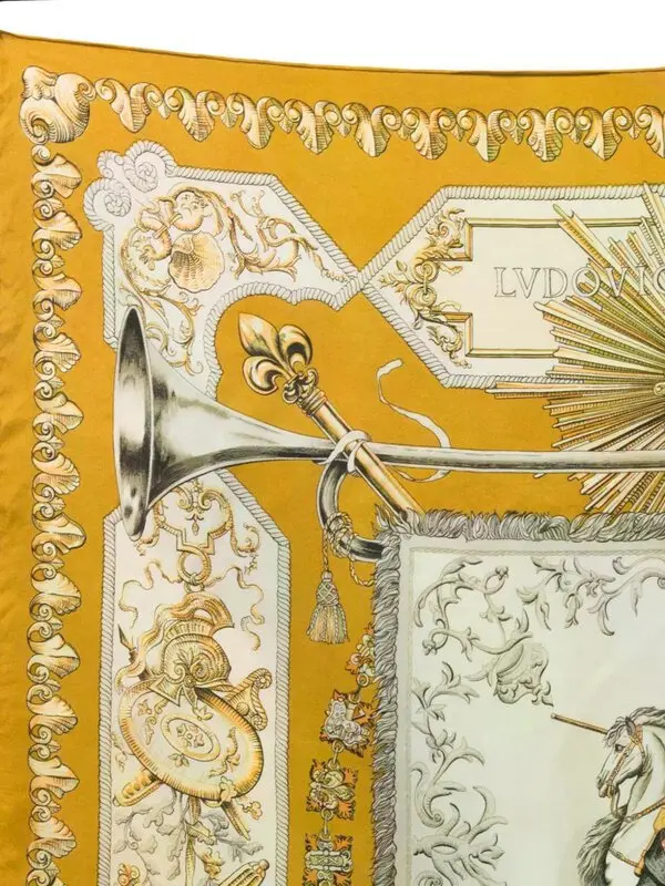 Hermès 1963 Ludovicus Magnus F.de La Perriere Silk Scarf