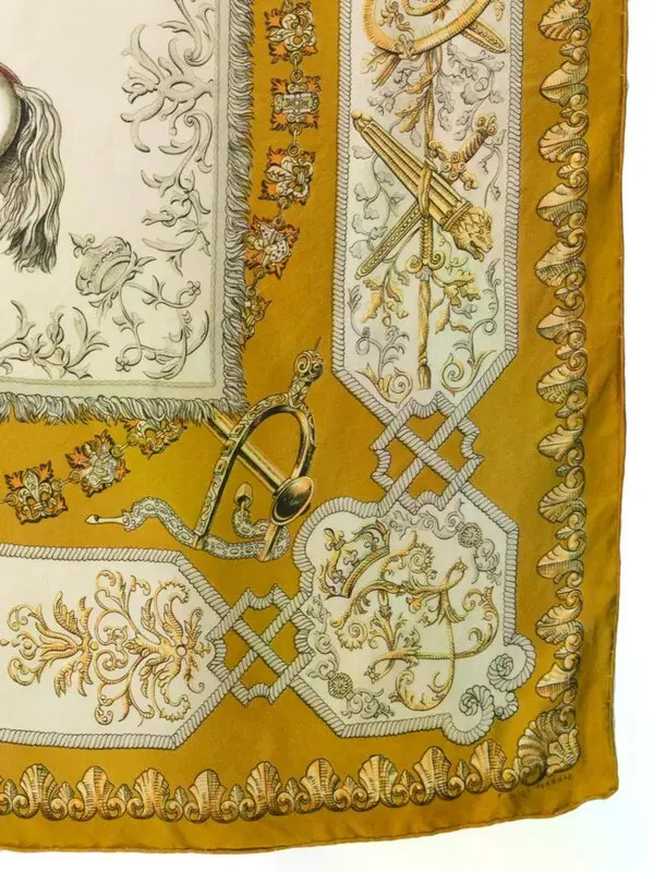 Hermès 1963 Ludovicus Magnus F.de La Perriere Silk Scarf