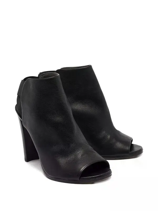 STUART WEITZMAN Peep-toe Leather Boots