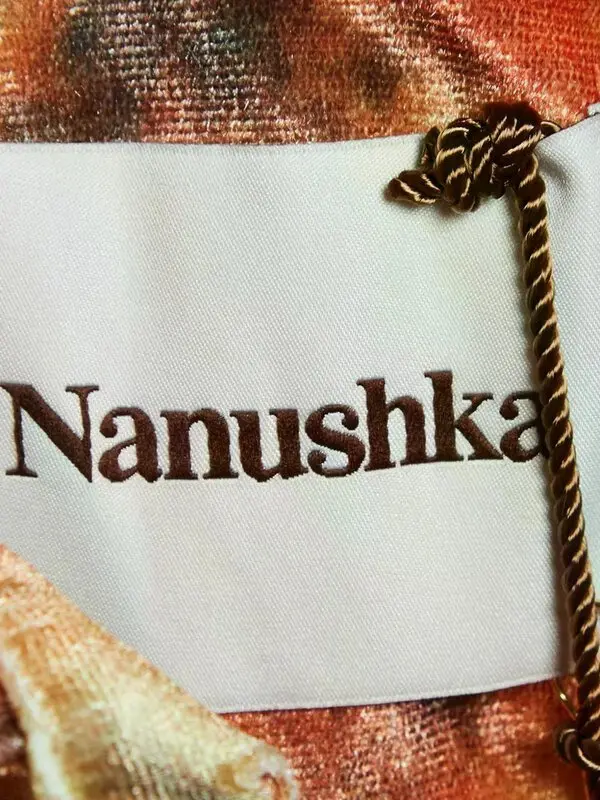 Nanushka Floral-print Velvet Shirt