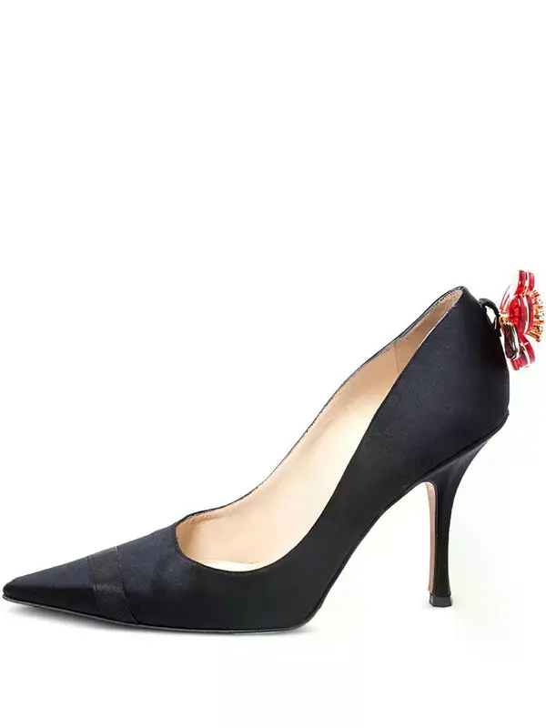JIMMY CHOO 100mm Satin Pointed-toe Pumps