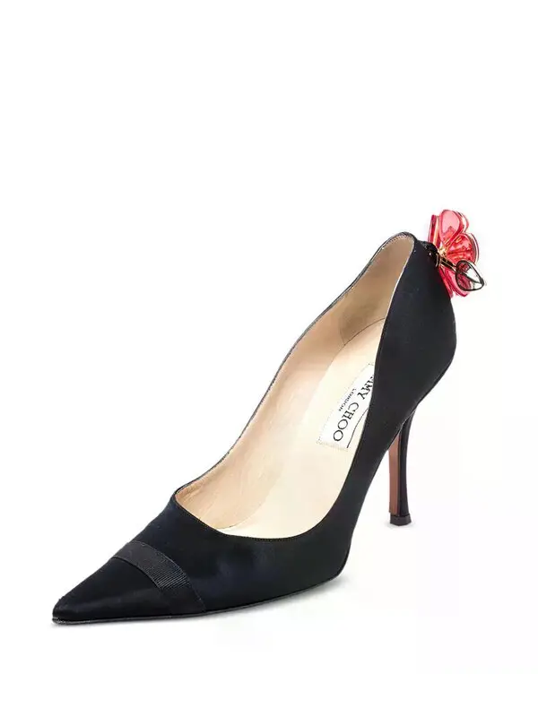 JIMMY CHOO 100mm Satin Pointed-toe Pumps