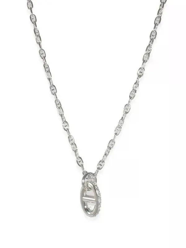 Hermès 18kt White Gold Farandole Diamond Necklace - Silver