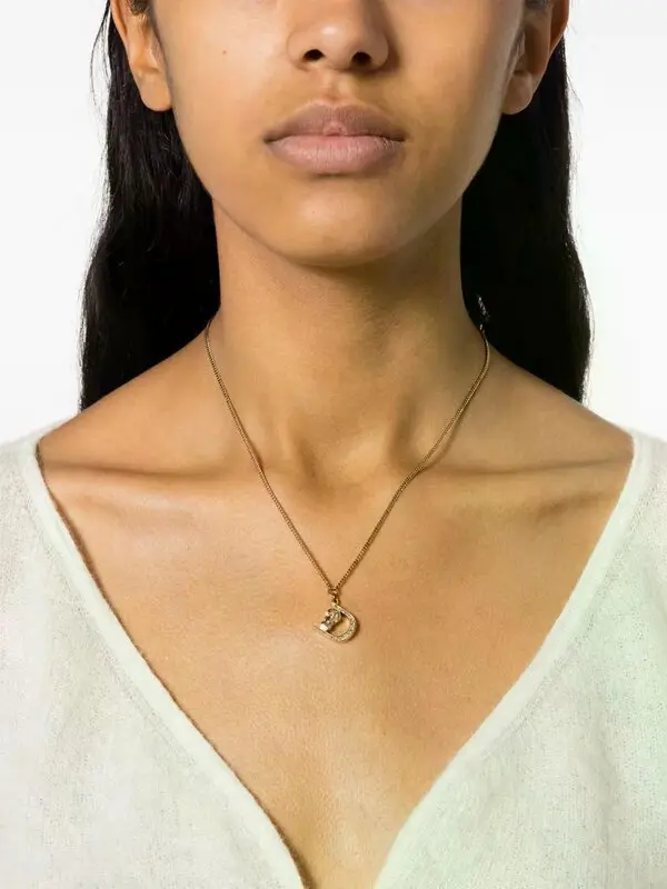 Dior 1990s Saddle Pendant Necklace