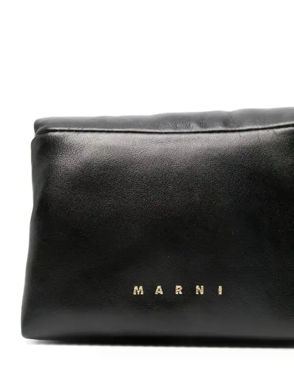 Marni Prisma Leather Clutch Bag - Black