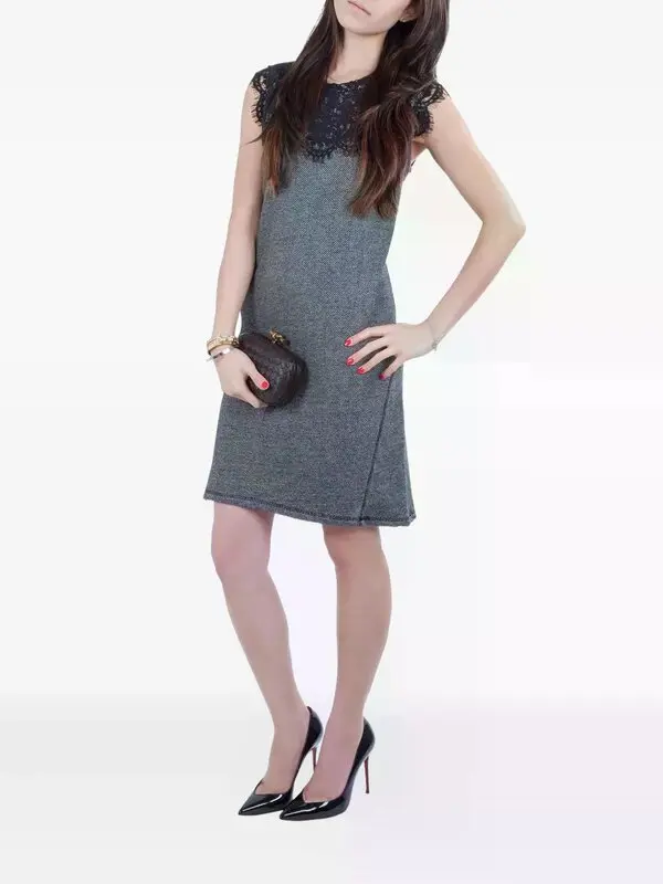 Sea Lace-neckline Dress