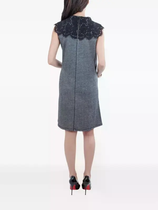 Sea Lace-neckline Dress