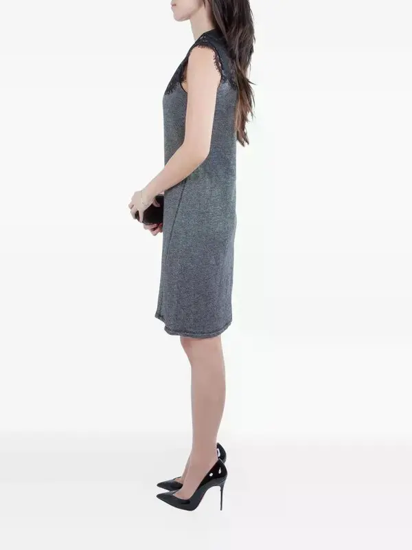 Sea Lace-neckline Dress