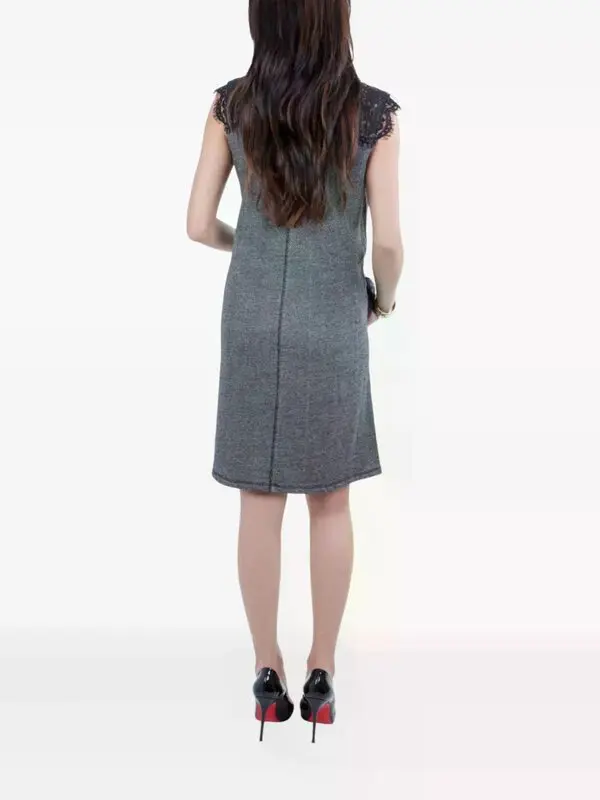 Sea Lace-neckline Dress