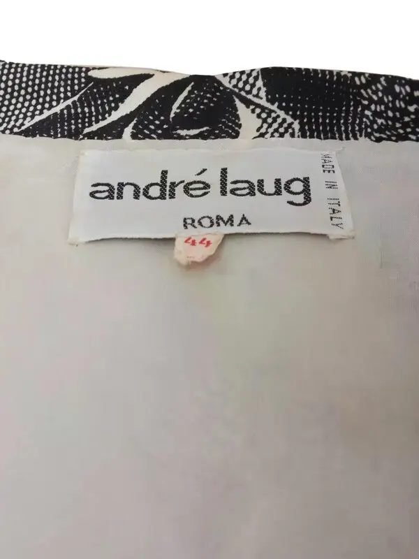 André Laug Vintage Rose-print Silk Shirt
