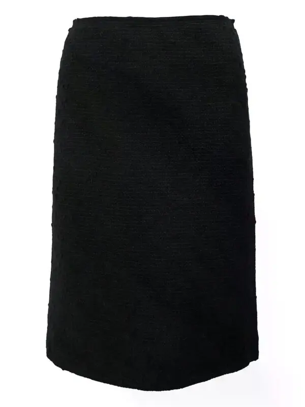 Prada Tweed A-line Midi Skirt