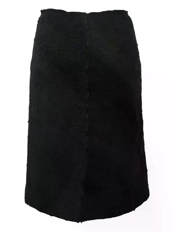 Prada Tweed A-line Midi Skirt