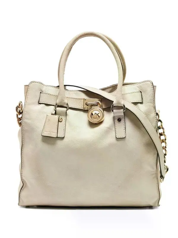 Michael Kors Padlock Leather Tote Bag