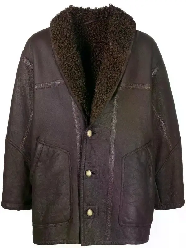 A.N.G.E.L.O. VINTAGE CULT 1980s Shearling-lined Leather Coat