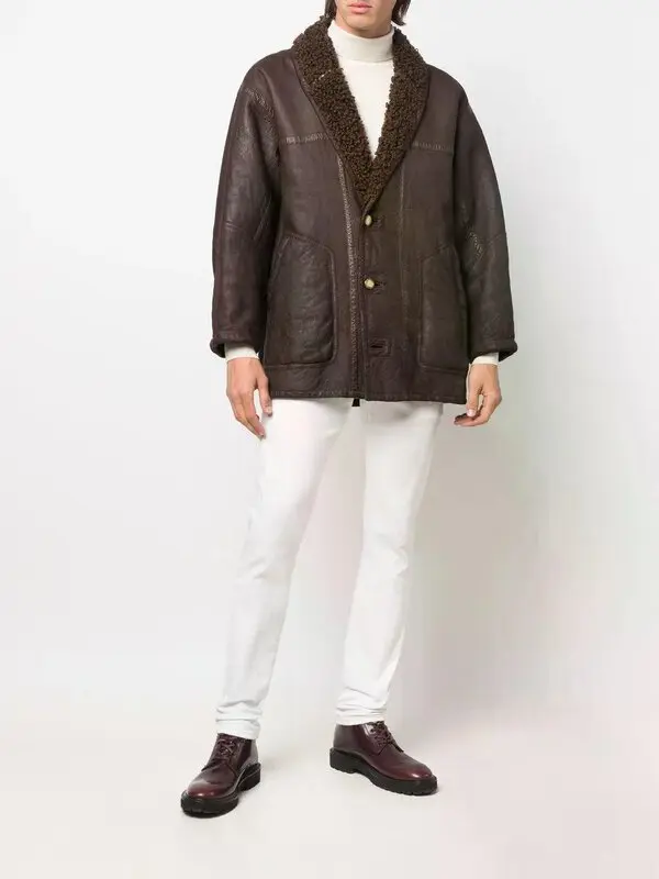A.N.G.E.L.O. VINTAGE CULT 1980s Shearling-lined Leather Coat