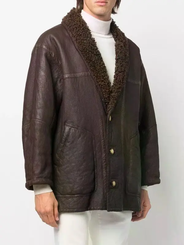 A.N.G.E.L.O. VINTAGE CULT 1980s Shearling-lined Leather Coat