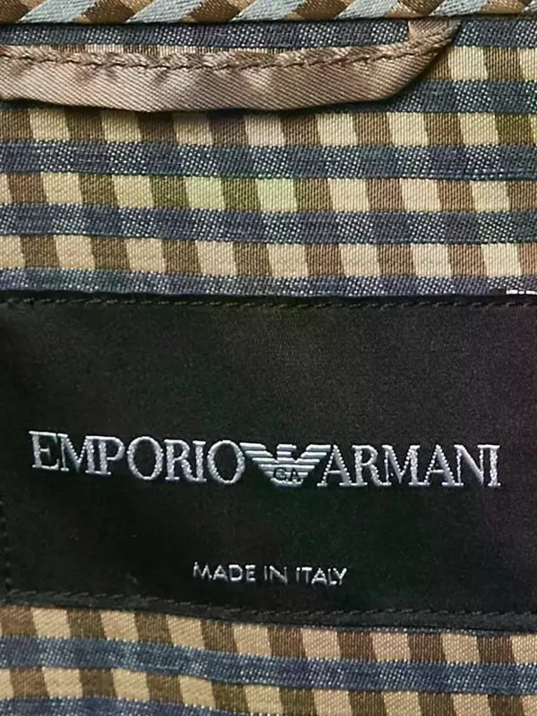 Emporio Armani Gingham Belted Coat