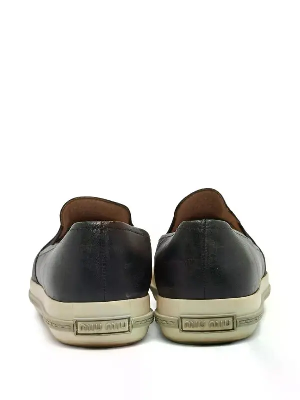 Miu Miu Leather Slip-on Sneakers