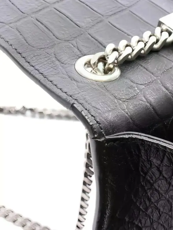 Saint Laurent Kate Medium Embossed Shoulder Bag - Black