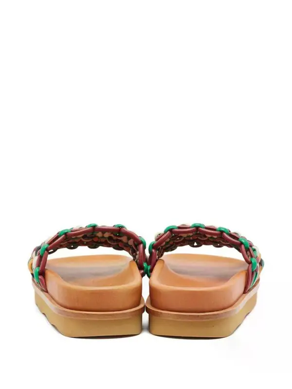 Chloé Leather Woven Platform Sandals