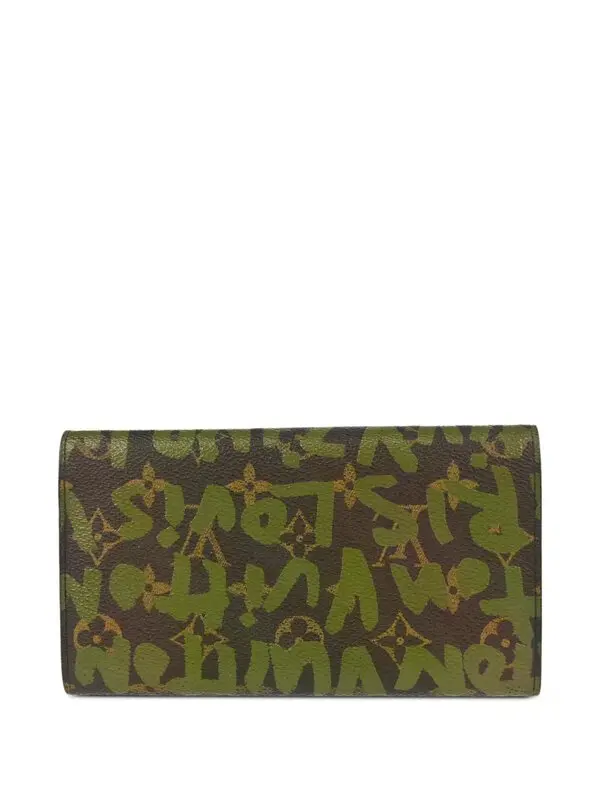 LOUIS VUITTON 2001 Graffiti Sarah Wallet - Brown