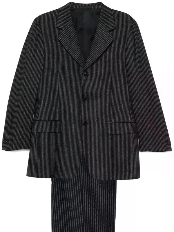 ROMEO GIGLI 1990s Striped Suit - Grey