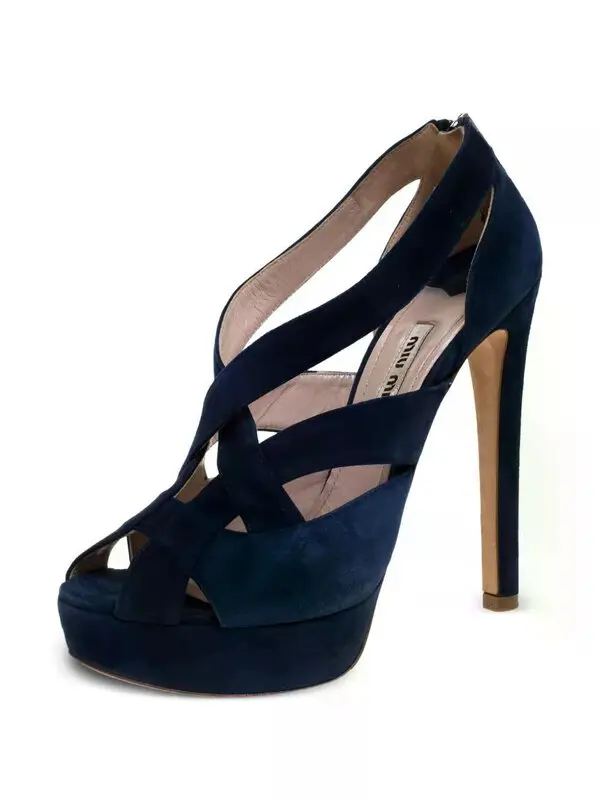 Miu Miu 130mm Suede Platform Sandals