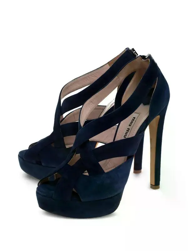 Miu Miu 130mm Suede Platform Sandals