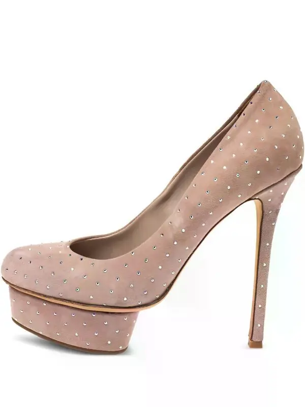 LE SILLA Crystal-embellished Platform Pumps