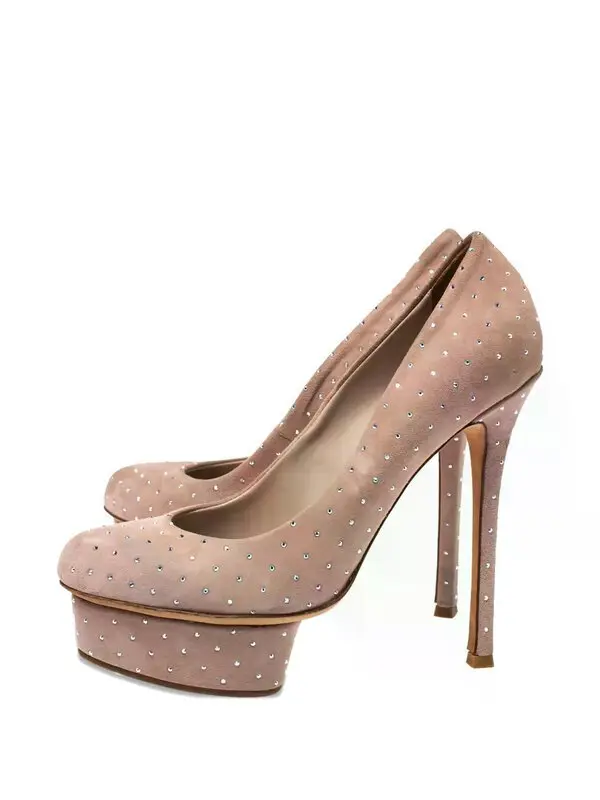 LE SILLA Crystal-embellished Platform Pumps