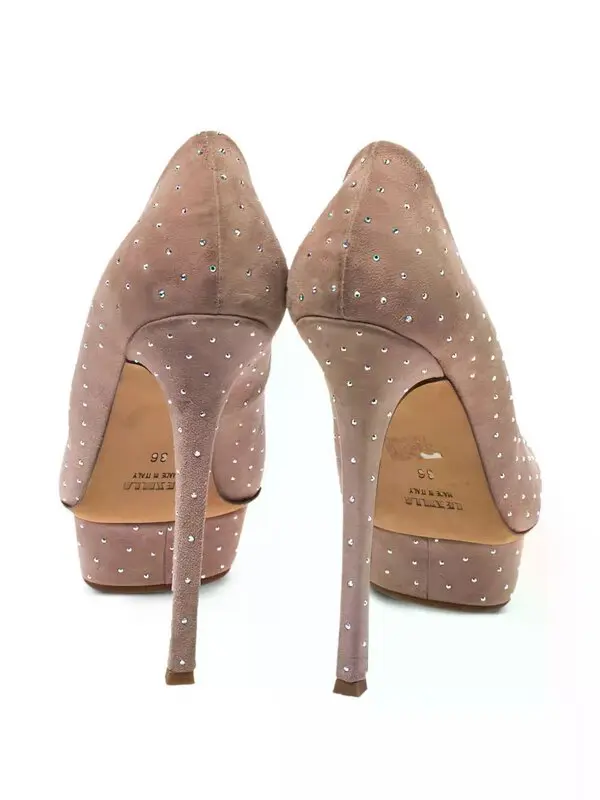 LE SILLA Crystal-embellished Platform Pumps