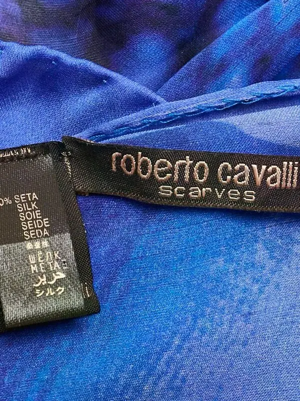 Roberto Cavalli Ring-embellished Silk Scarf