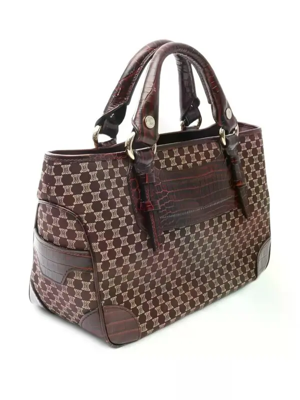 Celine Macadam Crocodile-effect Tote Bag