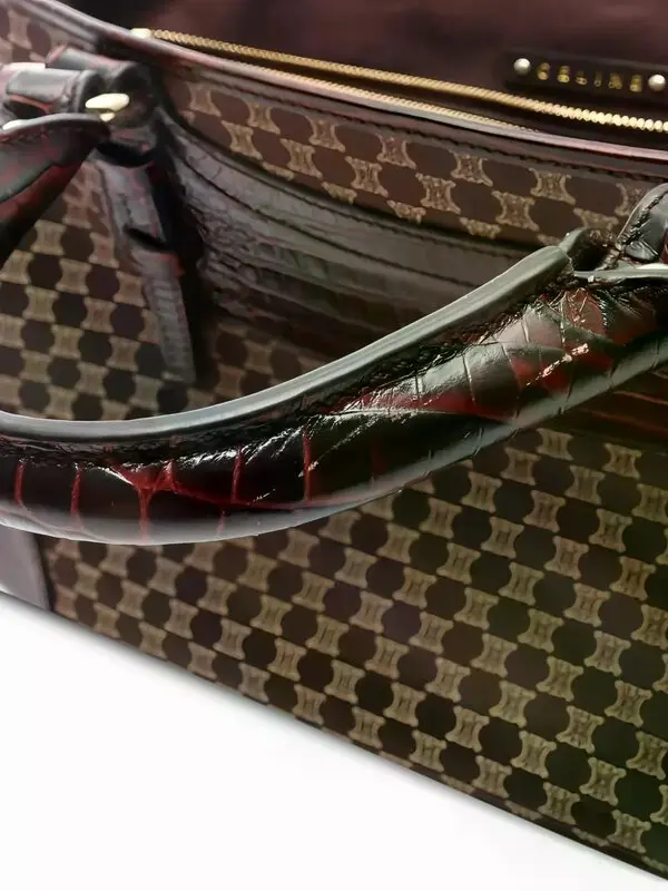 Celine Macadam Crocodile-effect Tote Bag