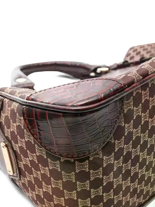 Celine Macadam Crocodile-effect Tote Bag