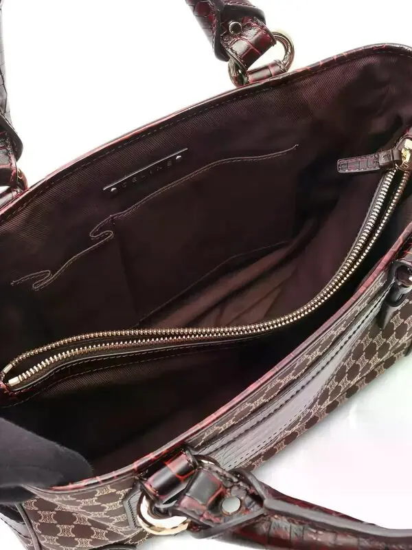Celine Macadam Crocodile-effect Tote Bag
