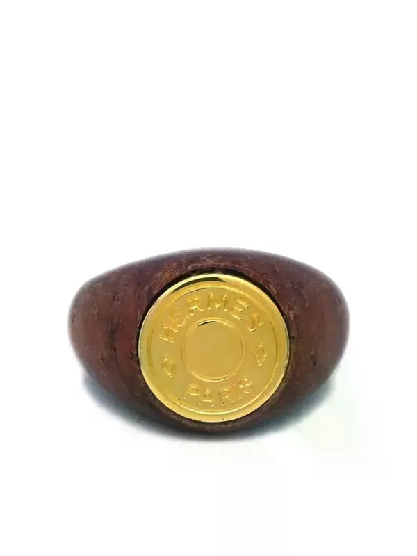 Hermès 1990-2000s Clou De Selle Ring - Brown