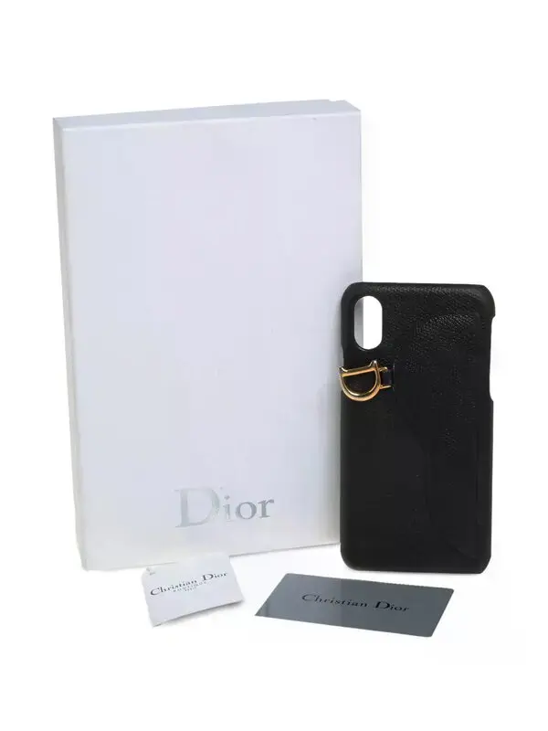 Dior Logo-charm Leather Iphone X Case