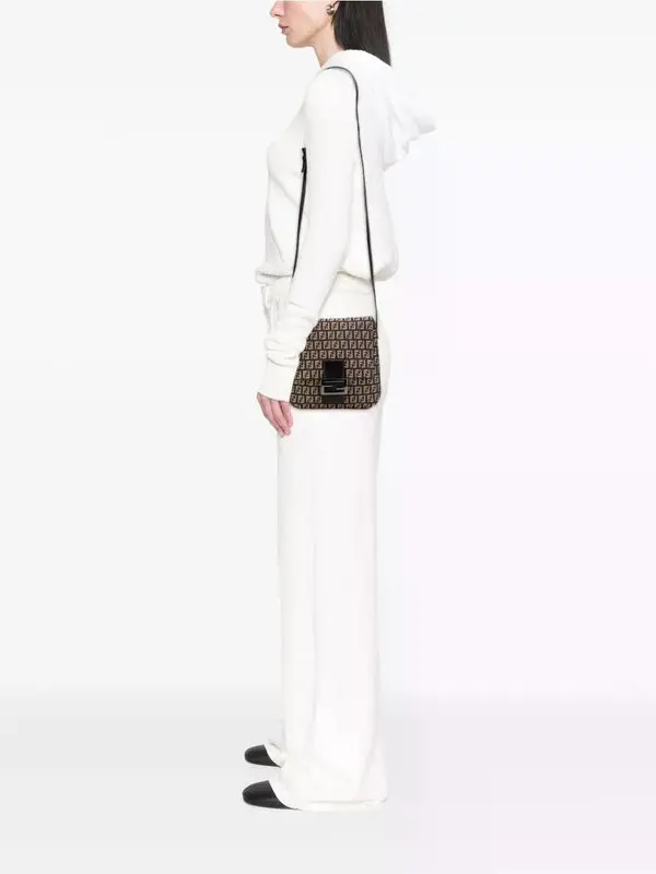 Fendi Zucchino Canvas Crossbody Bag - Brown