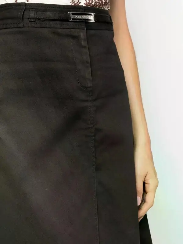 Dolce & Gabbana 1990s Logo-plaque A-line Skirt
